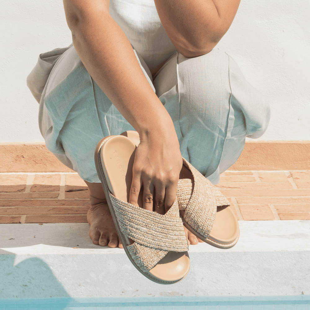 TATAN Raffia Slides